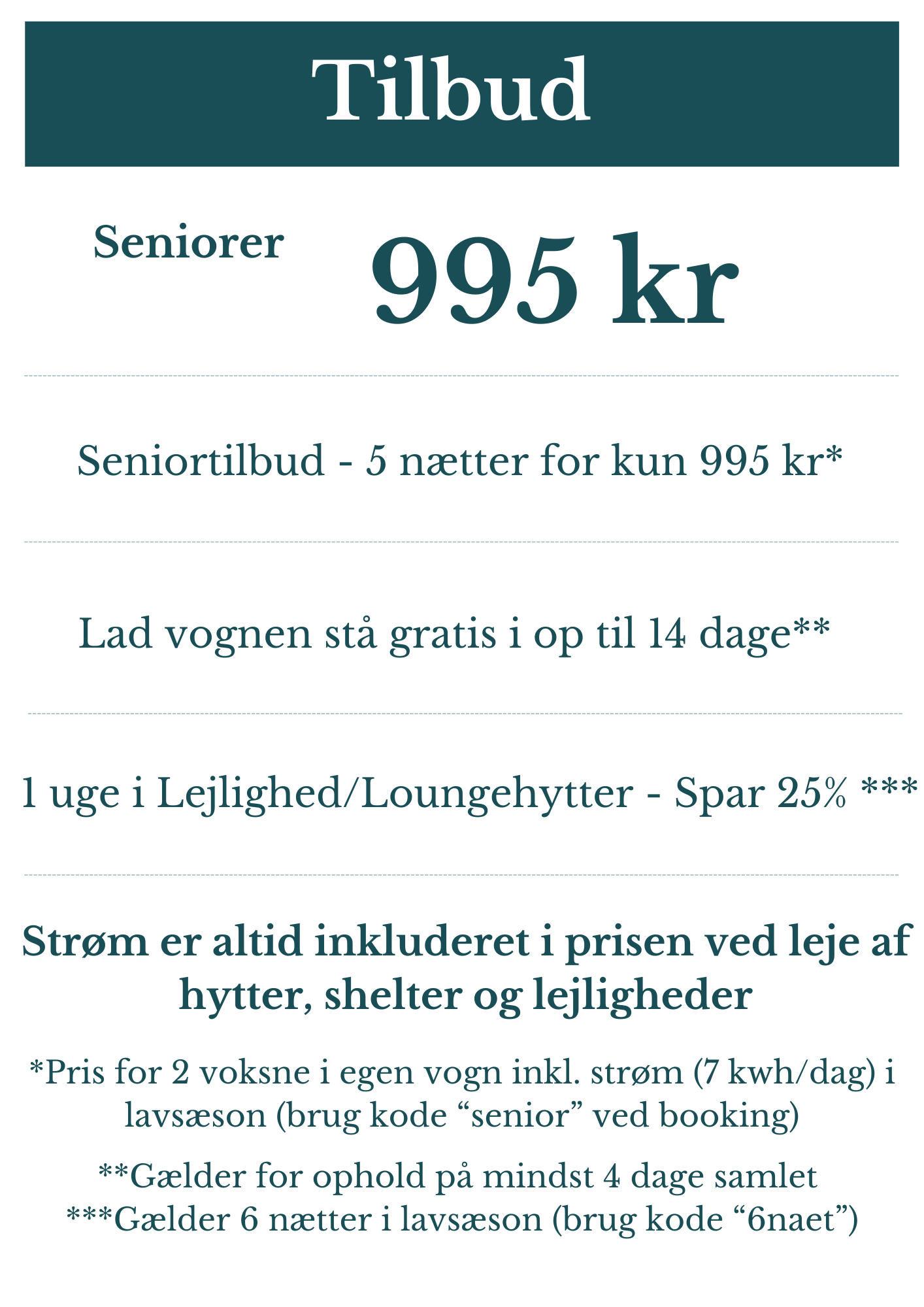 Tilbud - Hedelandets Camping